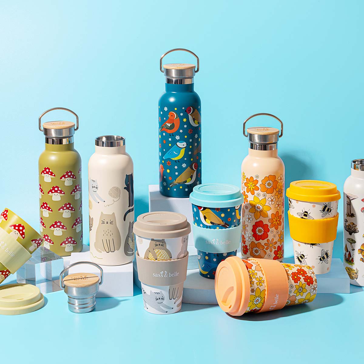 Cats Metal Water Bottle